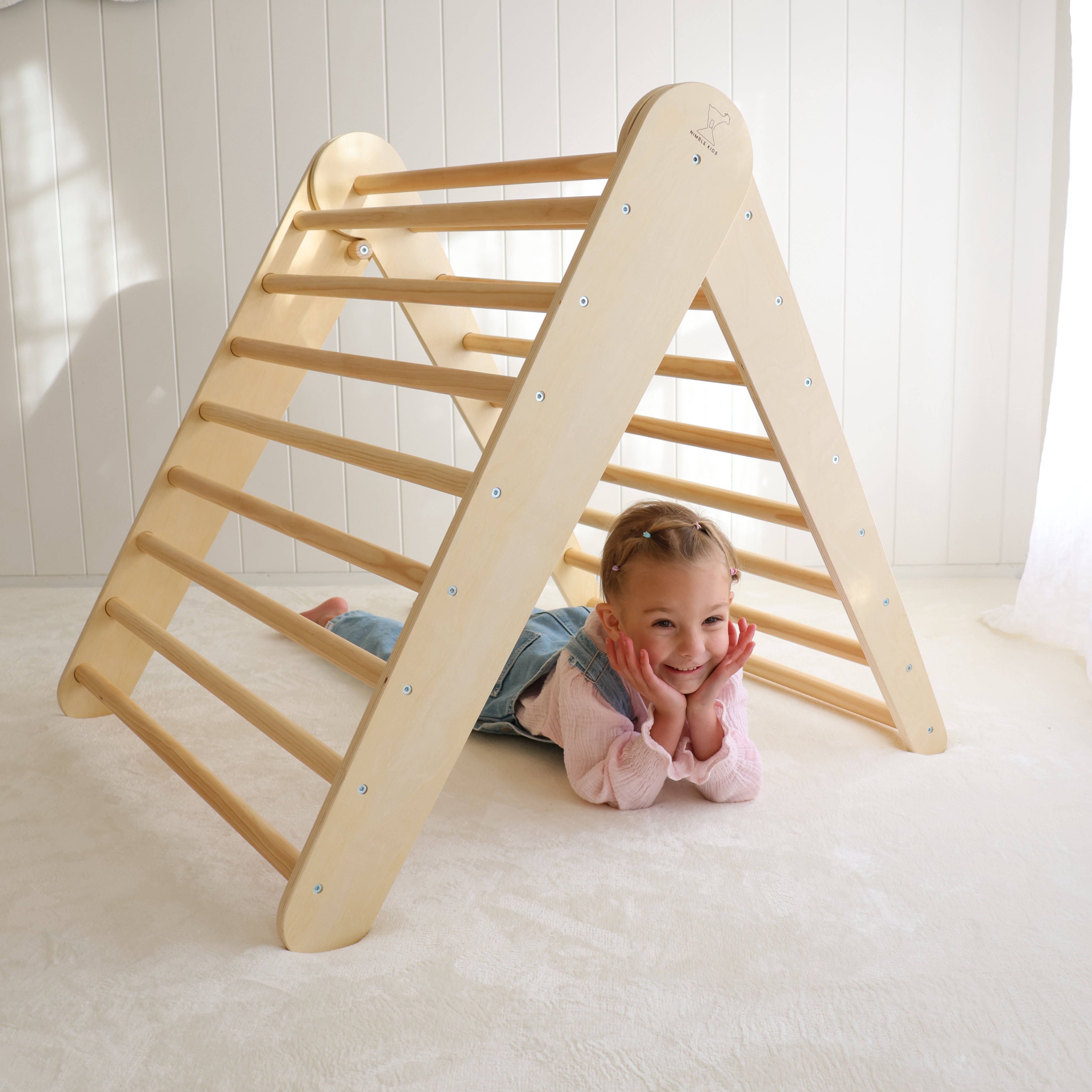 Large Folding Pikler Triangle, Natural – Play Planet Kids