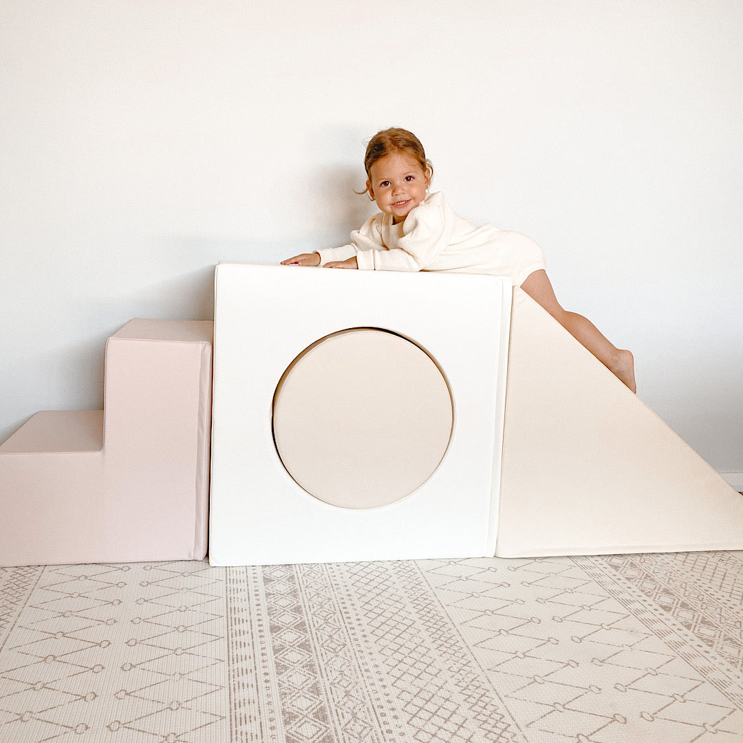 Tunnel Foam Climber | Pink & Sand – Play Planet Kids